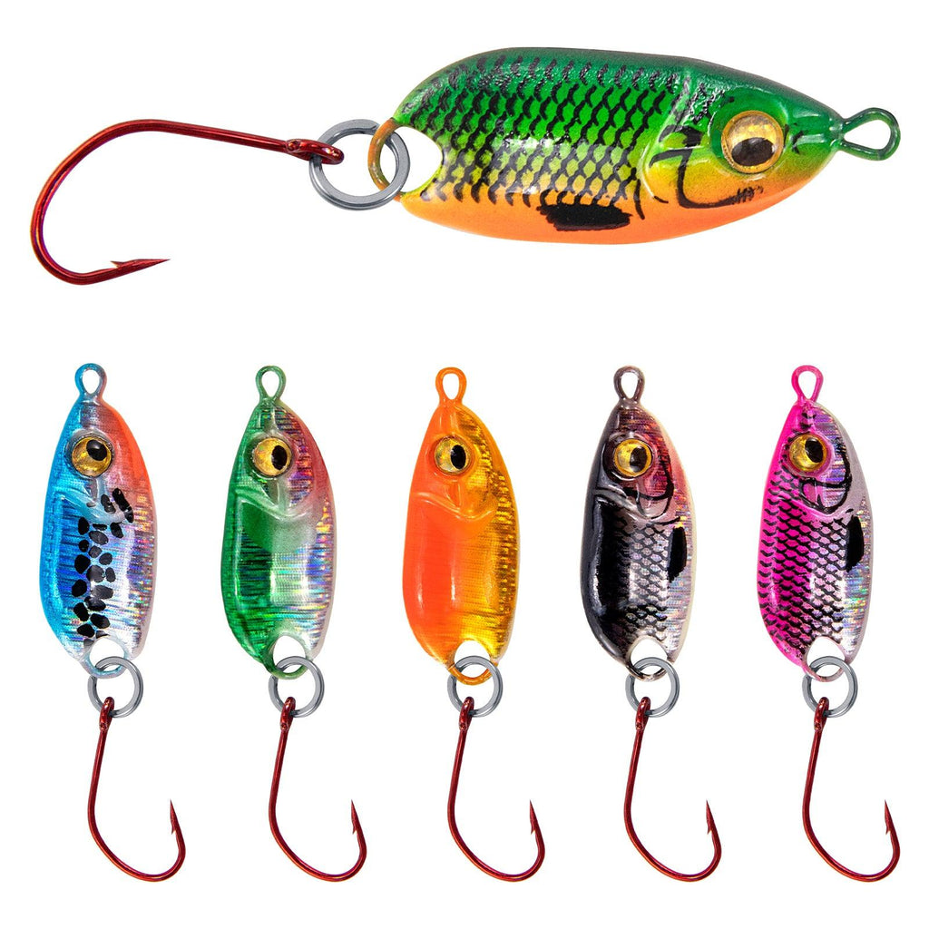 Dr.Fish 6pcs Micro Fishing Spoon Lure Kit 1" 3/16oz | Dr.Fish Tackles