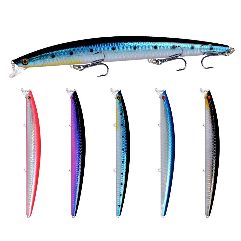 Dr.Fish Fishing Lures PVC Floating Hard Baits with 3 Hooks 5 Colors 18 ...