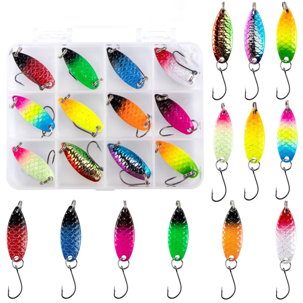 Dr.Fish 12pcs Spoons Spinners Lures Kit | Dr.Fish Tackles