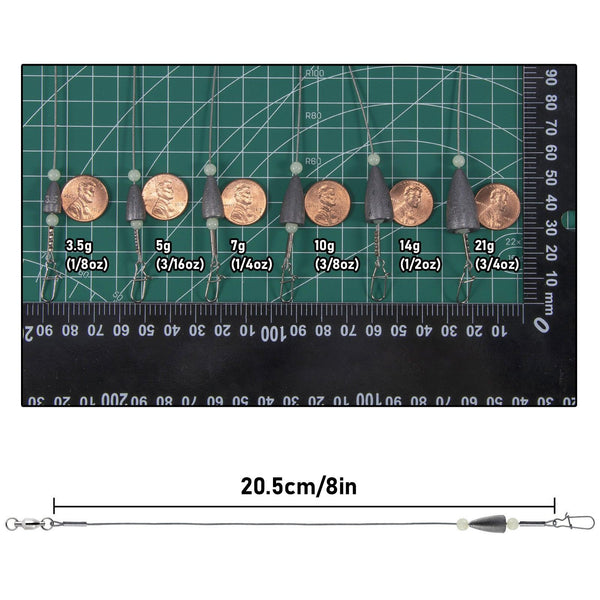 Dr.Fish 15pcs Carolina Ready Rigs with Bullet Weight 1/8-3/4oz – Dr ...