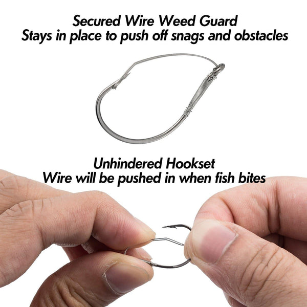 Fishing Hook - Weedless Worm Hooks High Carbon Steel - Dr.Fish – Dr ...
