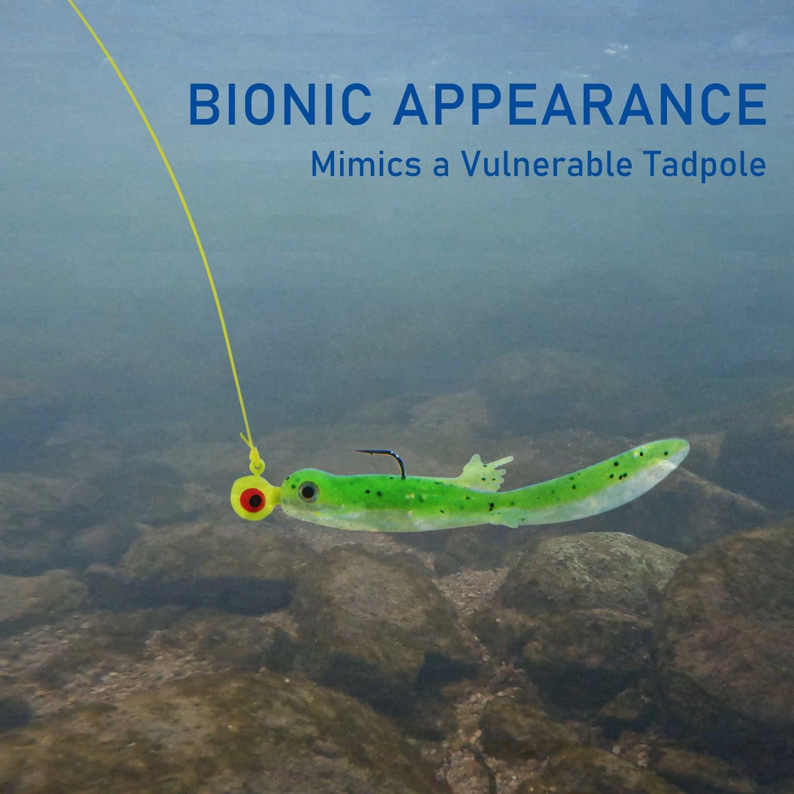 Fishing Lure - Soft Plastic Frog Tadpole Bait 3.2'' Long Tail – Dr.Fish ...