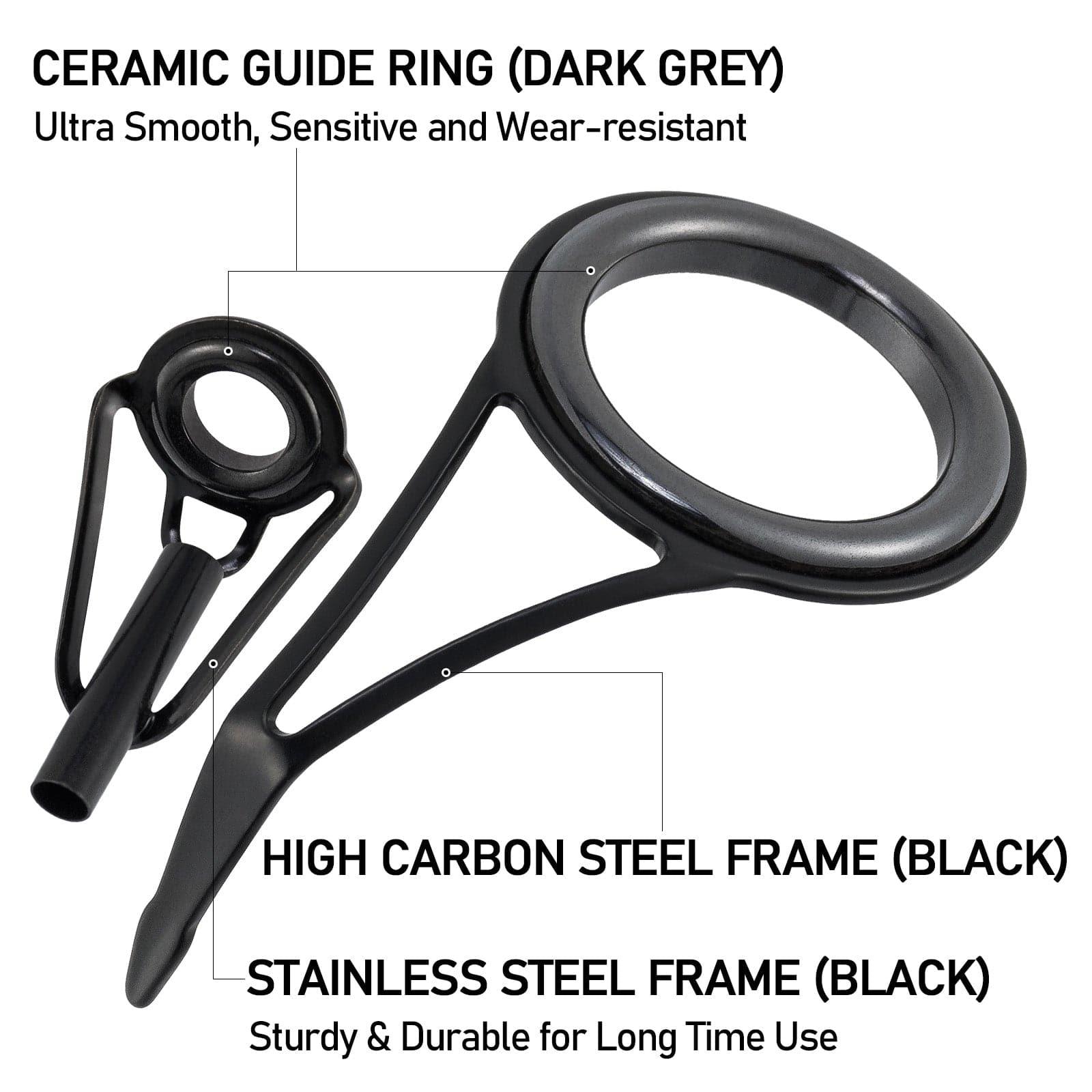 Complete Fishing Rod Guide Repair Kit with Glue Tips Guides Replacement ...