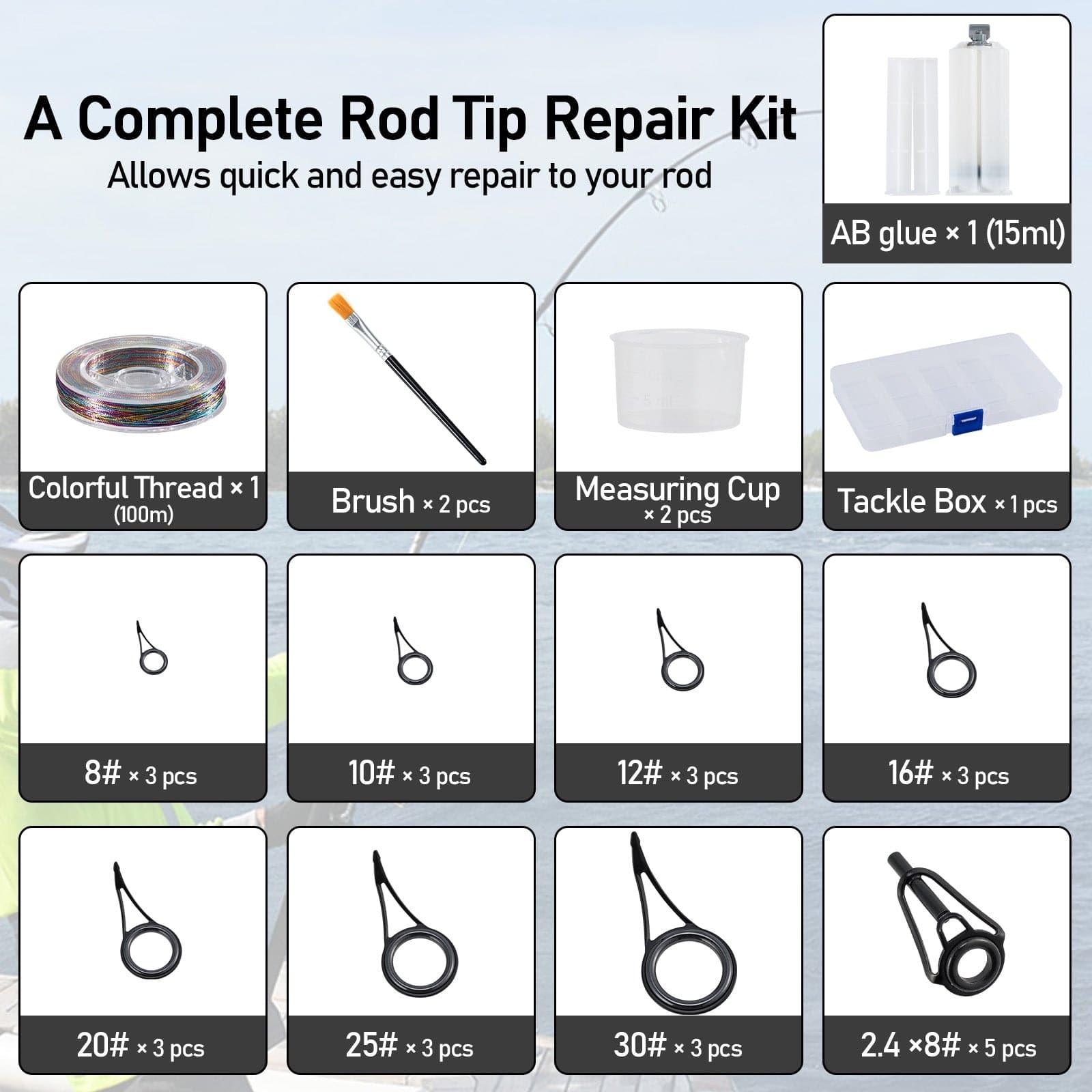 Dr.Fish 33pcs Rod Guide Repair Kit | Dr.Fish Tackles