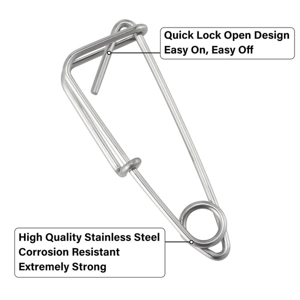 Fishing Swivel Snap - Trotline Clips Quality Stainless Steel - Dr.Fish ...